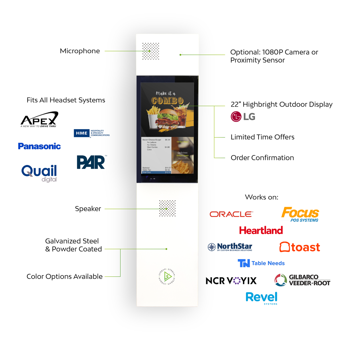 Drive-Thru Speaker Post - StreamPOST — Stream Signage