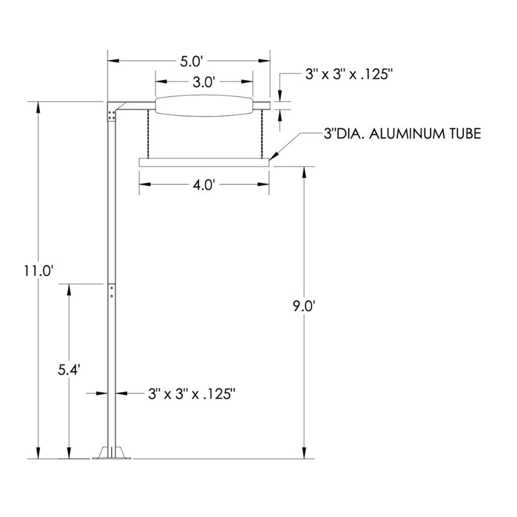 9ft Drive Thru Clearance Bar - Height Clearance Bar — Stream Signage